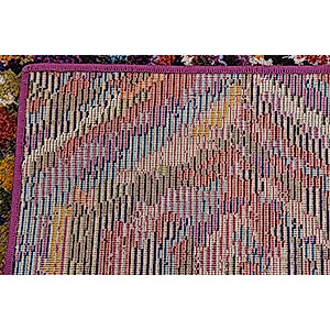 Unique Loom Estrella Collection Colorful, Abstract, Geometric, Gradient, Modern Area Rug, 3 ft 3 in x 5 ft 3 in, Multi/Pink