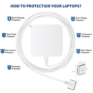 Mac Book Air Charger, Replacement AC 45W T-tip Power Adapter Laptop Charger for Mac Book Air 11-inch and 13-inch