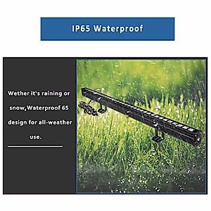 YRXC New Upgraded Wall Washer LED Lights with 10x60° Wide Angle, 36W 5000K Daylight Wall Washer Light, IP65 Waterproof Outdoor Indoor Bar Lights, 120V LED Light Bar for Display Sign Wall Lighting