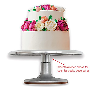 Trademark Innovations 12" Revolving Cake Decorating Turntable Stand - Professional Aluminum & Non-Slip