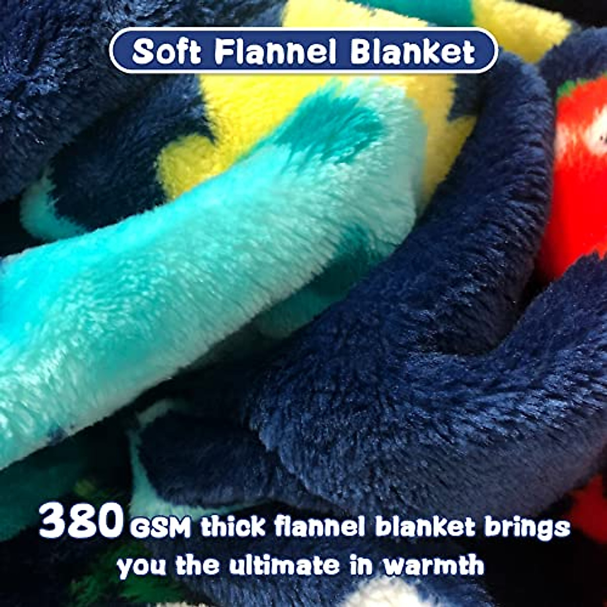 Lukeight Dinosaur Baby Blanket for Boys and Girls, Soft Warm Cozy Fleece Toddler Dinosaur Blanket, Small Lightweight Baby Blanket for Crib, Stroller, Travel and Bed- 40x30 Inches