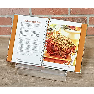 Red Co. Clear Acrylic 2 Piece Cookbook Stand & Recipe Holder for Kitchen Counter, 9.5” x 5” x 11”