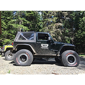 MCE Fenders MCEFFJKG2 Generation II Front Fendor Flares Fits Jeep Wrangler, Black