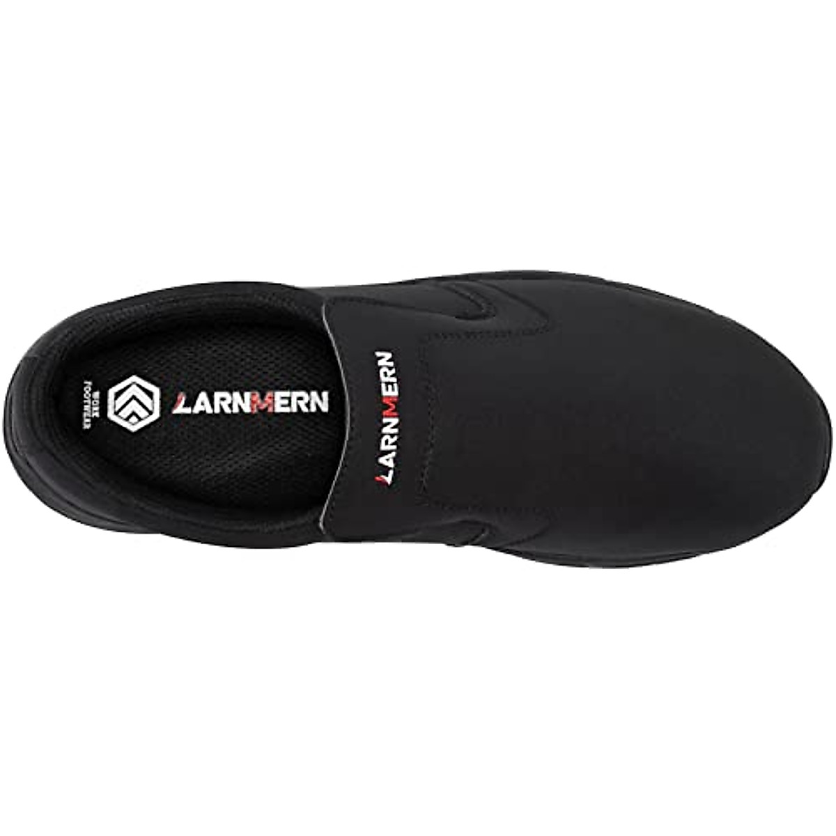LARNMERN Non Slip Shoes for Women Food Service Work Sneakers Waterproof Nursing Shoes Slip Resistant Chefs Kitchen Restaurant Footwear Comfort Slip On Walking Shoe Black