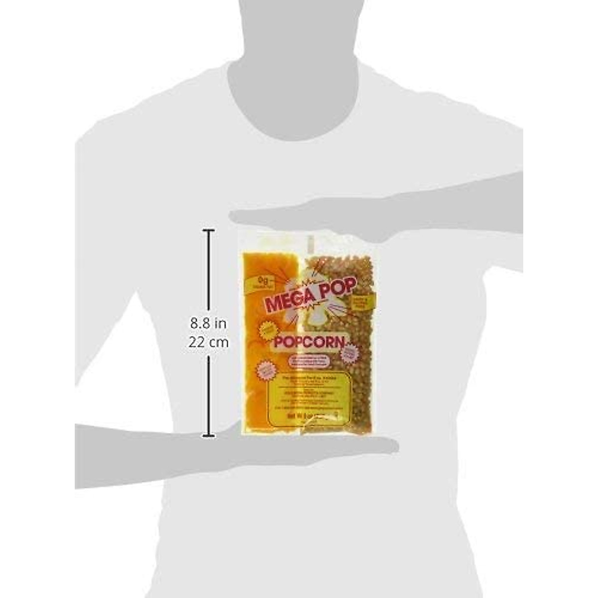 Gold Medal Mega Pop Popcorn Kit 8 oz produce "Butter like Flavored Popcorn" OU Kosher (4)