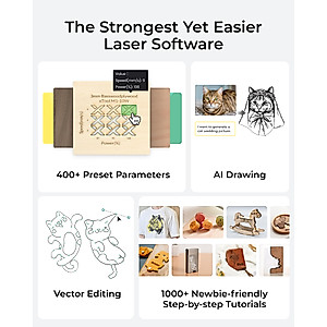 xTool S1 40W Laser Cutter and Engraver Machine, with Auto Conveyor Feeder, 118'' Long Crafts, 600mm/s Speed, Laser Engraver for Tumblers Wood and Metal, Acrylic, etc. - Deluxe Bundle