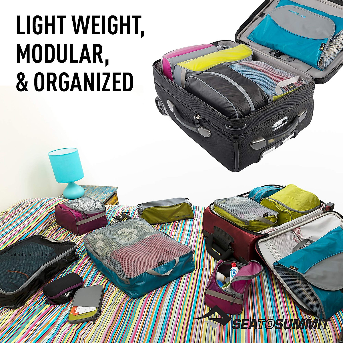 Sea to Summit TravellingLight Clear Zip Pouch with Travel Bottles, TSA Approved Toiletry Kit