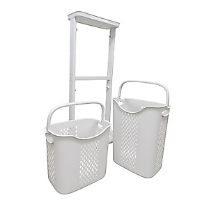 Bretoes Laundry Basket Bathroom Multi-layer Clothes Storage Basket Household, Simple Kitchen Shelf Fruit Stand (2 Layers)