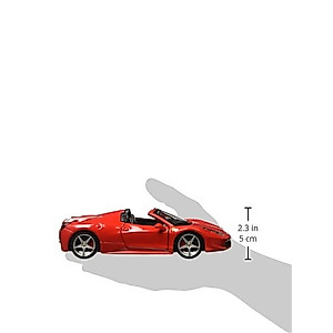Bburago B18-26017 1:24 Scale Race and Play of The Ferrari 458 Spider Sports Car Die-Cast Model