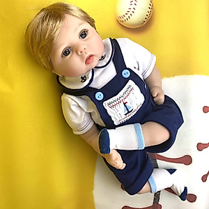 Milidool Reborn Baby Dolls, Lifelike Realistic Newborn Boy Doll, Gift for Grandma and Kids 3+