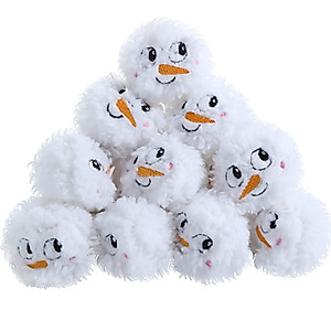 Skylety 20 Pcs Plush Snowball for Indoor Outdoor Stuffed Snowballs Snowman Toys Snowball Fun Set for Snow Games Decorations(Vivid Series)