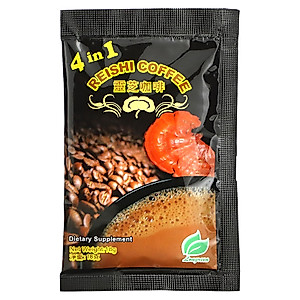 Reishi Coffee 2 in 1, Selected Premium Coffee, Reishi Extract and Instant Coffee, 30 Bags Per Box