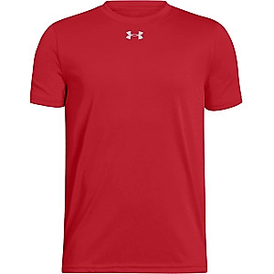 Under Armour Locker Tee Short-sleeve T-shirt, Red (600)/ Metallic Silver, Youth Medium