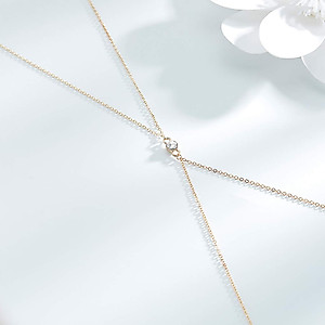 Tgirls Dainty Crystal Bikini Body Chain Bra Gold Body Jewelry for Women