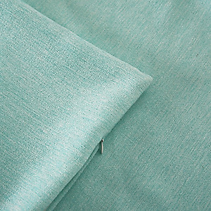 Deconovo 24 Inch Summer Pillow Covers Pack of 2 Green Pillowcase Covers Square Throw Pillow Cover for Bed Sofa Pillow 24 x 24 Inch Grass Green Set of 2 No Pillow Insert