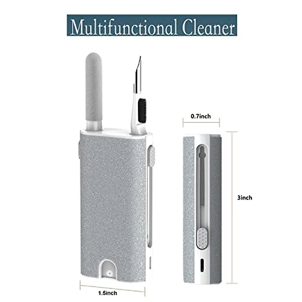 Esteguen Multi-Function Airpod Cleaner Kit- Laptop Phone Screen Cleaner Bluetooth Earphones Cleaning Tools for Airpods Pro Earbuds Cleaning Kit for Tablets Cell Phone Screen White