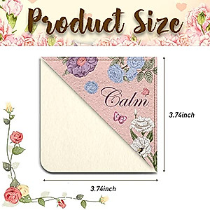 18 Pieces Personalized Flower Corner Bookmark Felt Triangle Page Corner Handmade Bookmark Cute Flower Book Marker Clip for Book Lovers Bookmarks for Women Girls Adults Kids Christmas Gift