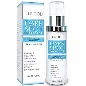 LOVOOD Dark Spot Corrector, Dark Spot Remover For Face and Body Serum Formulated with Advanced Ingredients for Hyperpigmentation, Melasma, Freckle, Sun Spots Brown Spots Stubborn Spots Removal for All Skin Types, 1 Fl.OZ