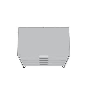 Manhattan Comfort Rockefeller Mid Century Modern 5-Drawer Tall Dresser, White