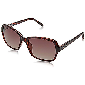 Fossil Women's Female Sunglass Style FOS 3095/S Oval, Dark Havana, 54mm, 18mm