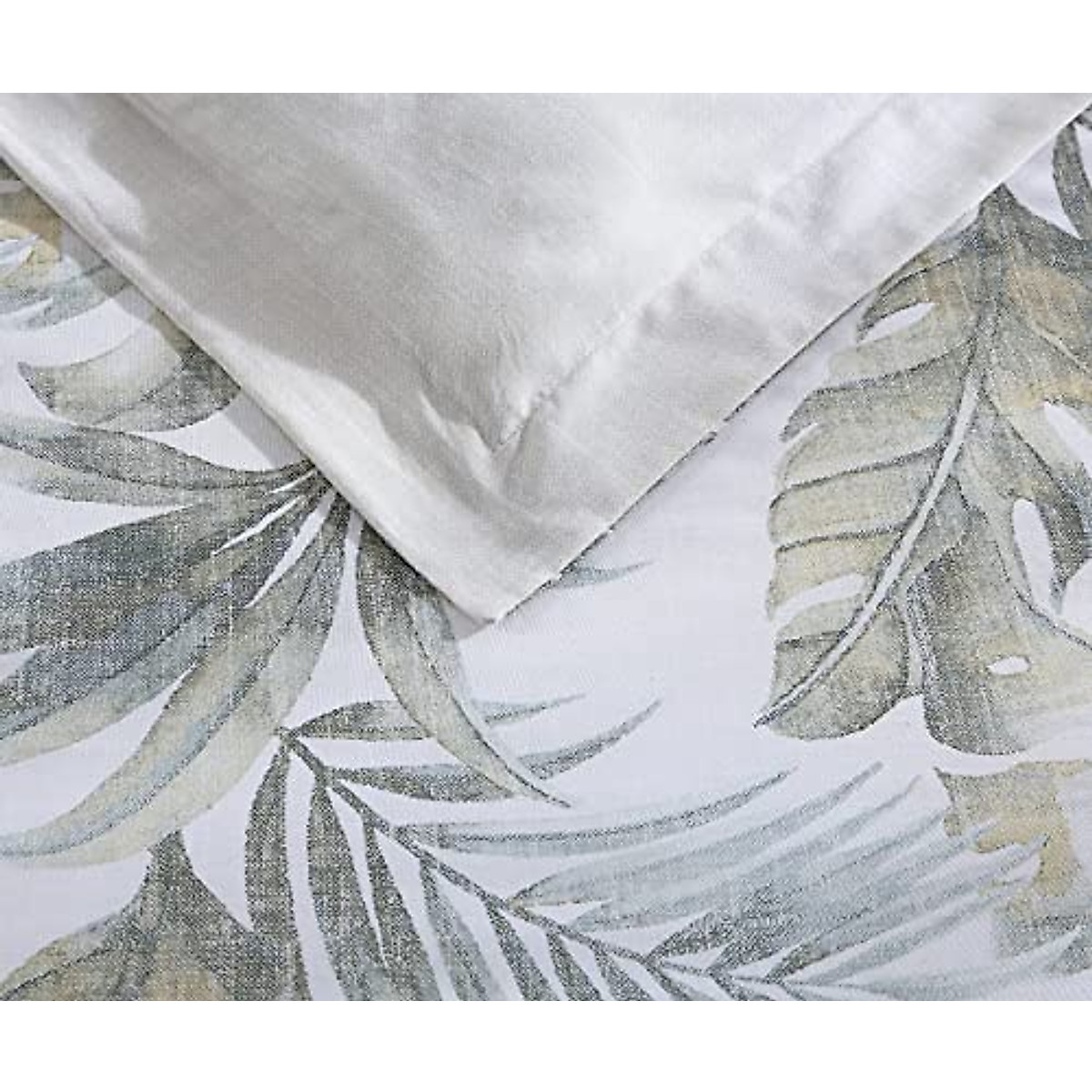 Tommy Bahama - Queen Comforter Set, Reversible Cotton Bedding with Matching Shams, Medium Weight Home Decor for All Seasons (Waimea Bay Green, Queen)