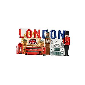 Tower Bridge Big Ben London Eye, London Skyline Resin 3D Fridge Magnet Souvenir Tourist Gift
