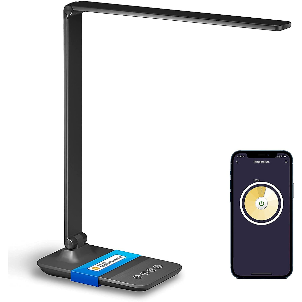 meross Smart LED Desk Light, Metal LED Desk Lamp Works with HomeKit, Alexa and Google Home, WiFi Eye-Caring Smart LED Desk Lamp for Home Office with Tunable White, Remote Control, Schedule and Timer