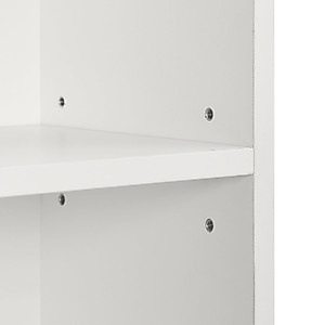 Holaki 8-Tier Media Tower Rack,70.9 Inch Tall Narrow Bookshelf Storage Rack,CD DVD Slim Storage Cabinet with Adjustable Shelves,Multi-Functional Double-Decker Display Bookshelf for Home Office(White)