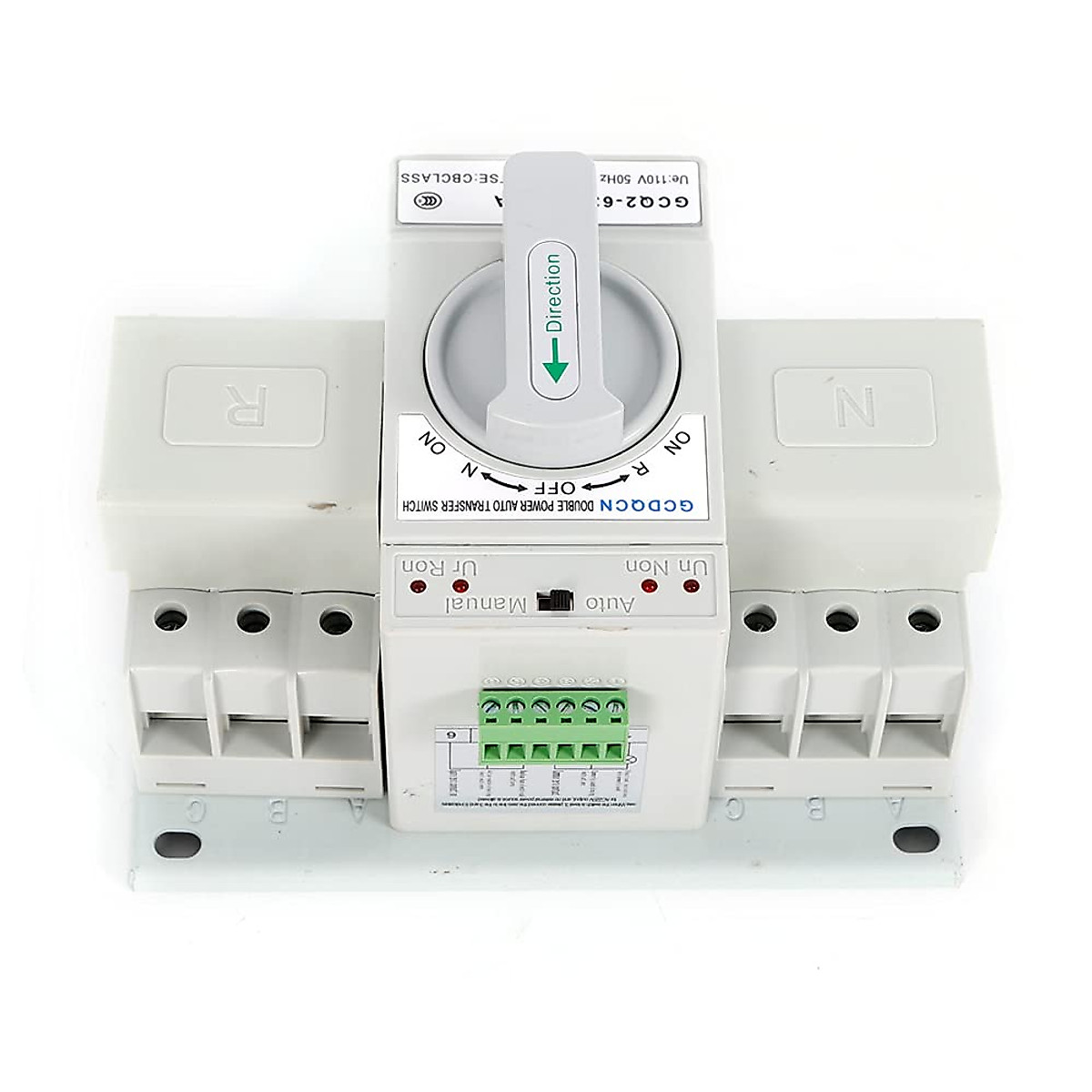 Dual Power Automatic Transfer Switches Self Cast Conversion Switch Generator Changeover Switch 110V (3P 63A)