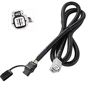 MECMO 56083 4-Way Flat Trailer Wiring Harness for 2010-2022 Lexus RX350 / 2018-2022 Lexus RX 350L / 2010-2018 Lexus RX 450h & 2018 RX 450hl, Vehicle-Side 4-Pole Trailer Light Connector Tow Hitch Wire