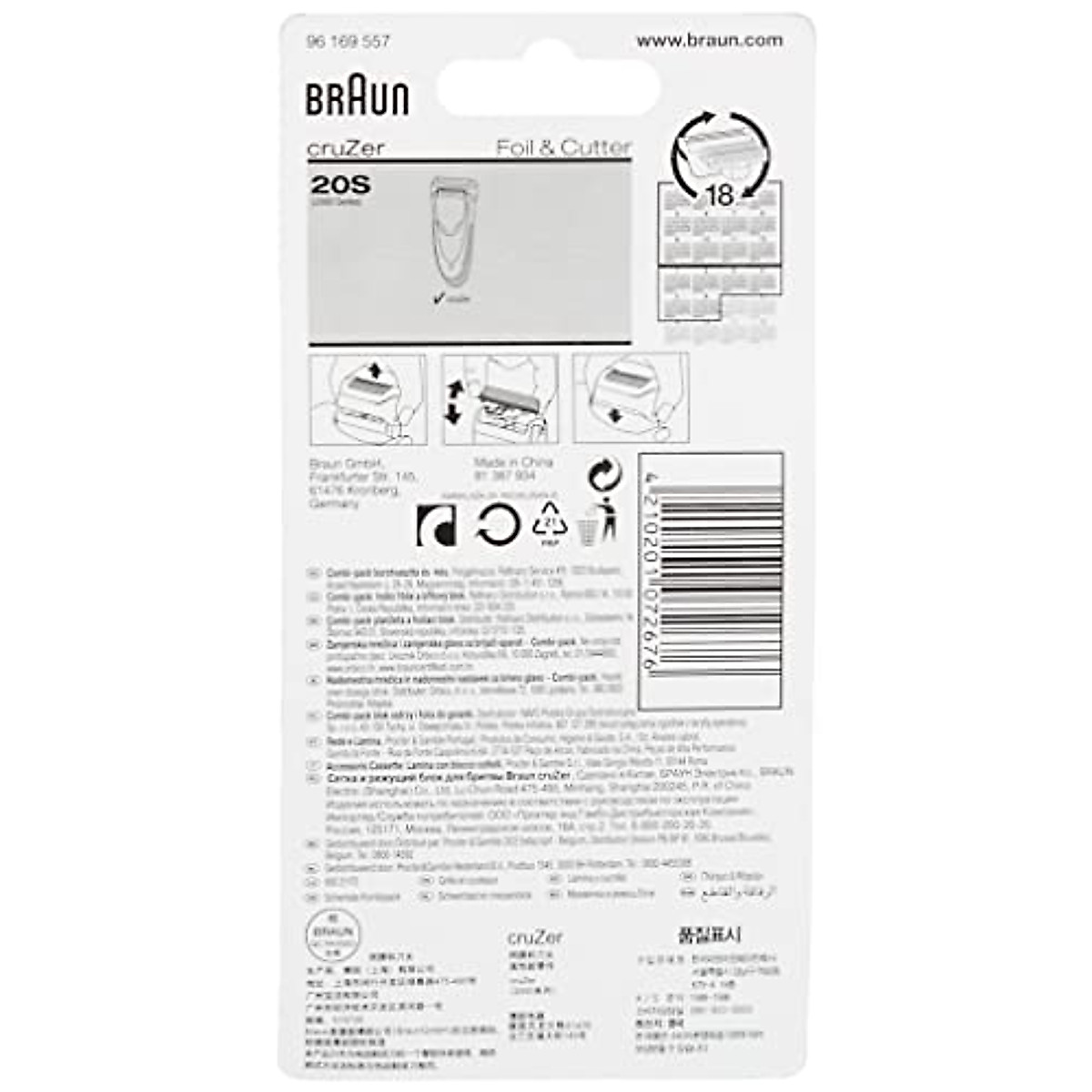 Braun Replacement Foil - CruZer1, 2, 3, 4-2000 Series