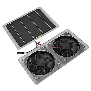 Arsor Solar Panel Fan Kit, 100W 12V Solar Panel Exhaust Fan Max 3000 RPM Waterproof Dual Fan Portable Ventilator Exhaust Fan for Chicken Coops/Sheds/Greenhouses/Window Exhaust/Pet Houses