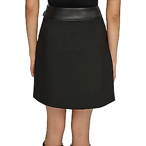 Karl Lagerfeld Paris Women's Sportswear Skirt Suiting, Black, 6