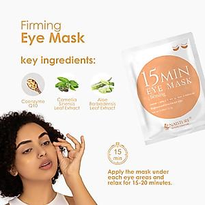 Spa Kit for Women-Korean Skincare Set Includes home spa essentials like a hair mask, hand and foot masks, eye mask, facial masks. Pamper yourself with 15 MIN PAMPER ME KIT by [NAISTURE]