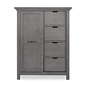 Evolur Belmar Tall Chest Dresser, 38x20.25x48 Inch (Pack of 1), Rustic Grey