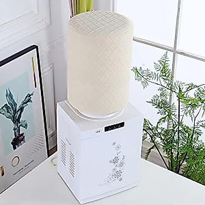 Water Dispenser Barrel Dust Cover Durable Fabric Water Cooler Covers Furniture Cover Protector Decoration Reusable Dust Proof Cover for 5 Gallons (Beige)