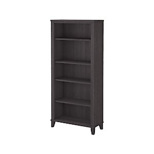 Bush WC81565 Somerset 5-Shelf 65-Inch H Bookcase, Storm Gray