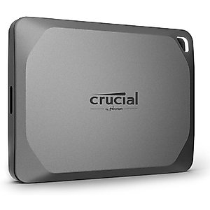 Crucial X9 Pro 1TB Portable SSD – Up to 1050MB/s Read and Write, Water and Dust Resistant, with Mylio Photos+ Offer – USB 3.2 External Solid State Drive – CT1000X9PROSSD902