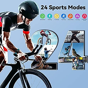 Smart Watch for Men Women Waterproof HD Fitness Tracker Watch with Heart Rate Monitor Sleep Tracker Pedometer Smartwatch Compatible with iPhone Samsung