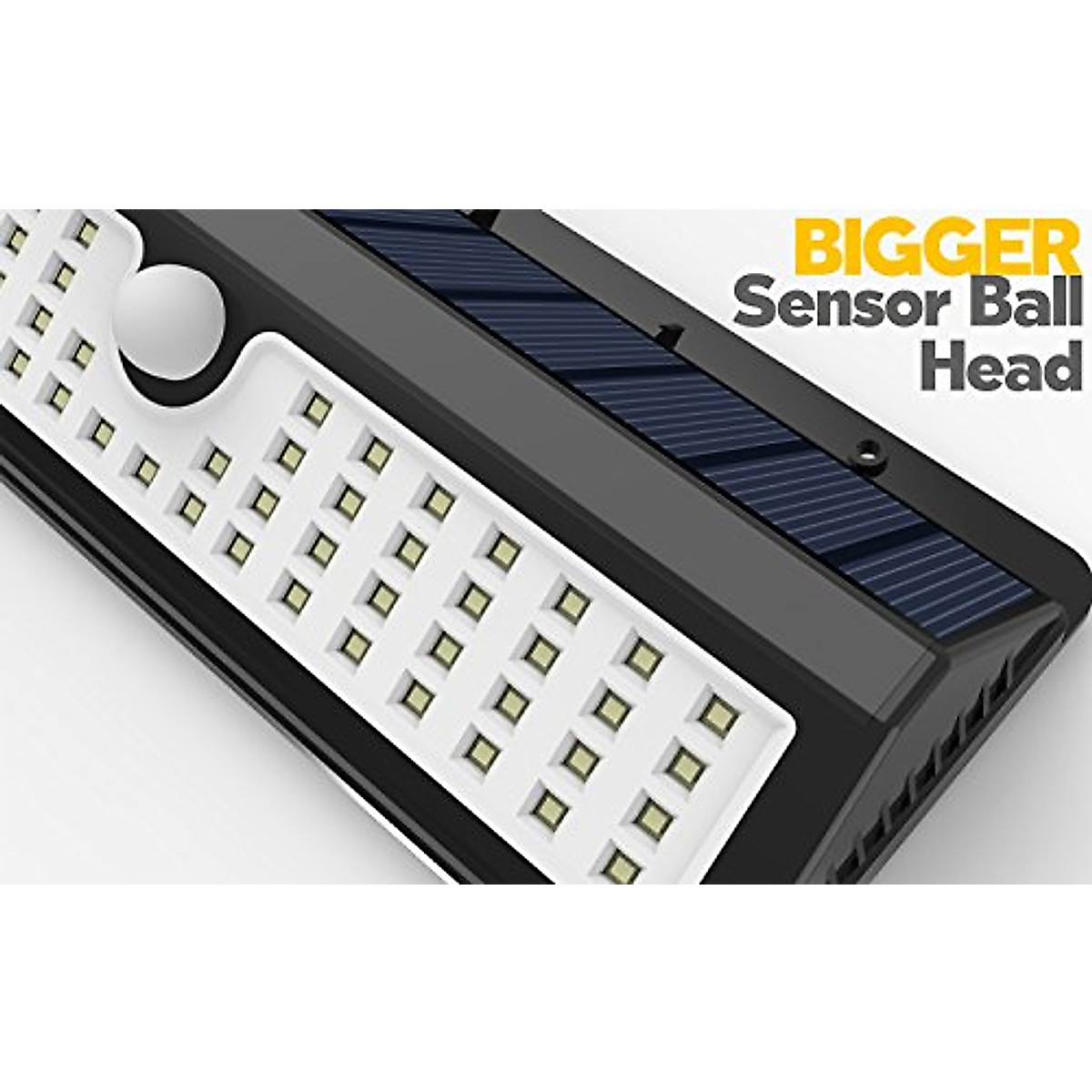 Lemontec Solar Lights, 62 LED Wall Solar Light Outdoor Security Lighting Nightlight with Motion Sensor Detector for Garden Back Door Step Stair Fence Deck Yard Driveway, 2 Pack