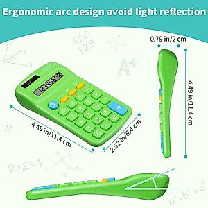 30 Pack Pocket Calculator Small Battery Powered Calculator Bulk Mini Size 4 Function Calculator Hand Held Basic Calculator for Students Kids School Home Office (Green, White, Red, Yellow, Blue, Black)