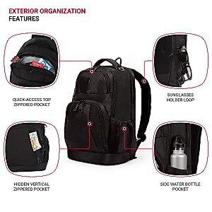 SwissGear 5698 Laptop Backpack, Black, 17-Inch