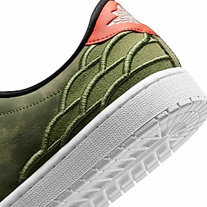 Nike Men's Air Jordan, Oil Green/Black-chile Red-whit, 12