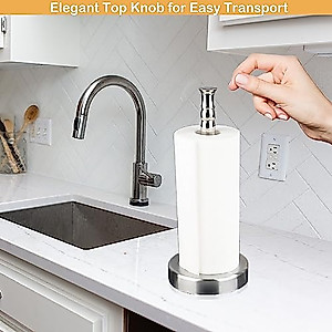 Aeibun Standing Napkin Holder Countertop - Napkin Roll Rack for Bathroom, Kitchen Counter,Apartment,Farmhouse(Silver)