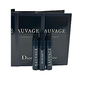 Dior Christian SAUVAGE MEN Sample Spray EDT Perfume Vial 1 ml /0.03 oz - 3 PCS