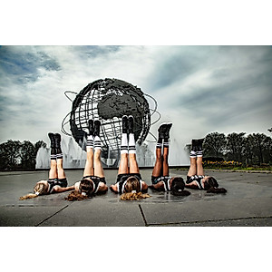 Pastry Military Glitz Adult Dance Sneaker, Black/Black, Size 6.5