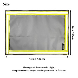 Fire Pit Mat,Fireproof Mat Visible at Night-Great for Deck Fire Pit Base,Patio Fire Pit Pad for Outdoor Wood Burning, Wood Floor, Grass, Campsite, Lawn(31.5'' X20'')