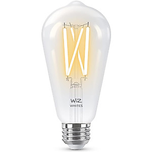 WiZ Connected 60W ST19 Tunable White Filament LED Smart Light Bulbs - Connects to Your Wi-Fi - E26 Smart Bulb - Control with Voice or App + Activate with Motion - Matter Compatible - 1 Pack