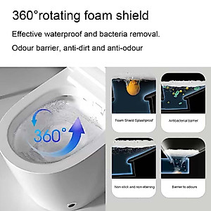 Boiyttylle Smart Toilet Bidet Tank Built in with Digital Display, Heated Seat And Auto Open/Close Lid Heated Bidet Seat System for Bathrooms