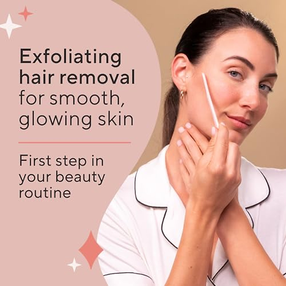 Finishing Touch Flawless Dermaplane Facial Exfoliator and Hair Remover, Facial Hair Removal for Women, 6 Count